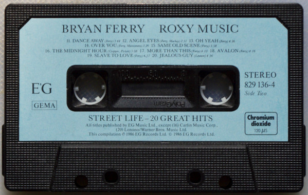 Roxy Music / Bryan Ferry – Street Life: 20 Great Hits (Cass, Comp ...
