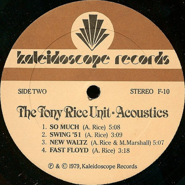 The Tony Rice Unit – Acoustics (LP, Album, All) – akerrecords.nl