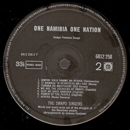 Swapo Singers – One Namibia One Nation (Swapo Freedom Songs) (LP ...