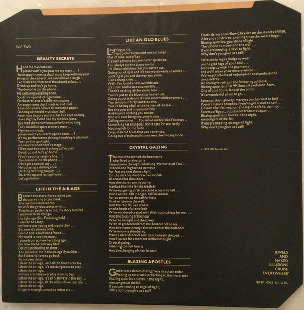 Be Bop Deluxe – Sunburst Finish (LP, Album) – akerrecords.nl