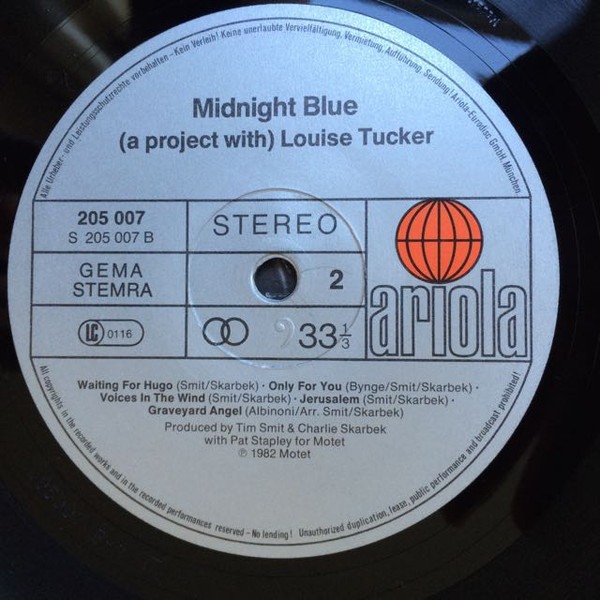 Midnight Blue (4) A Project With Louise Tucker – Midnight Blue (LP ...