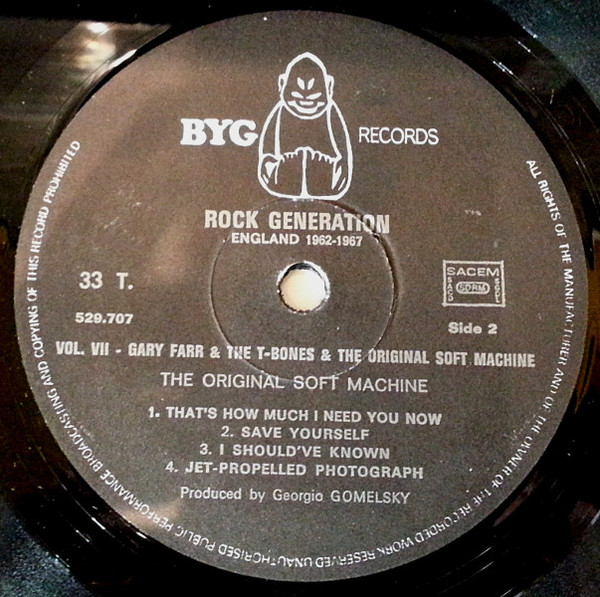 Gary Farr (2) & The T-Bones (2) + Soft Machine – Rock Generation Volume ...