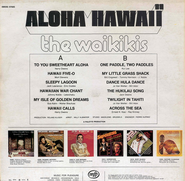 The Waikiki’s – Aloha Hawaiï (LP, Album) – akerrecords.nl