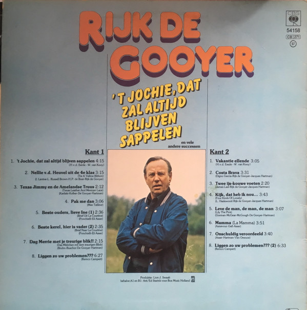 Rijk De Gooyer – ‘t Jochie, Dat Zal Altijd Blijven Sappelen (LP, Comp ...