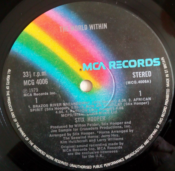 “Stix” Hooper – The World Within (LP, Album) – akerrecords.nl