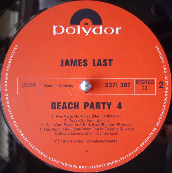 James Last Company – Beachparty 4 (LP, Album) – akerrecords.nl