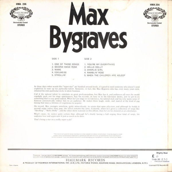Max Bygraves – Max Bygraves (LP, Comp) – akerrecords.nl