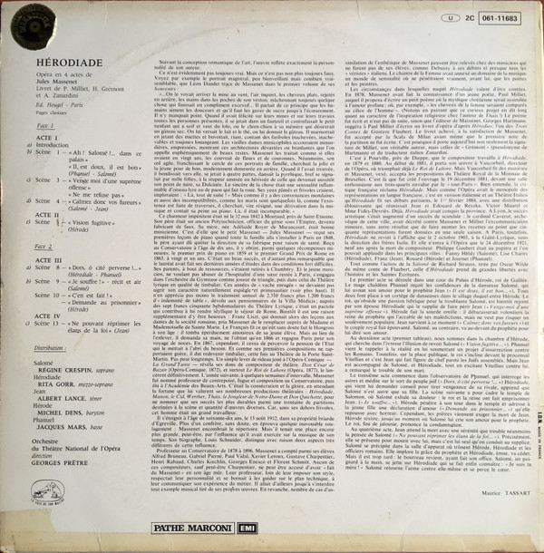 Jules Massenet / Régine Crespin, Rita Gorr, Albert Lance, Michel Dens ...