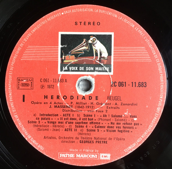 Jules Massenet / Régine Crespin, Rita Gorr, Albert Lance, Michel Dens ...