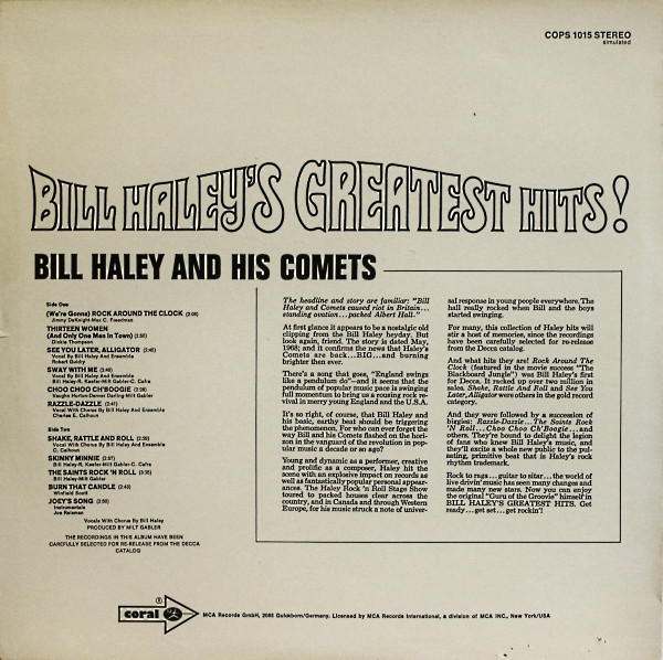Bill Haley And His Comets – Bill Haley’s Greatest Hits! (LP, Comp ...