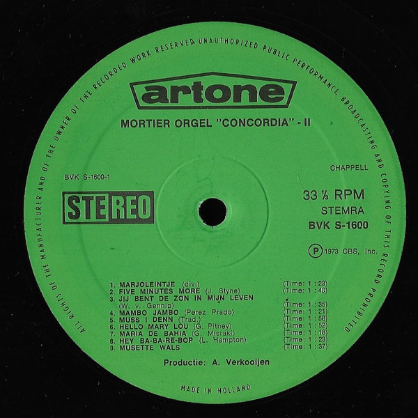 Decap Organ Antwerp – Mortier Orgel “Concordia”-2 (LP, Album ...