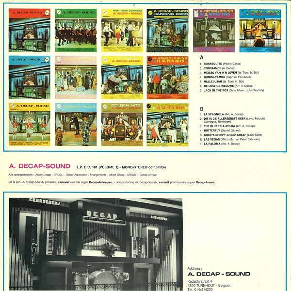 Decap Organ Antwerp – A. Decap – Sound Volume 1 (LP, Album ...