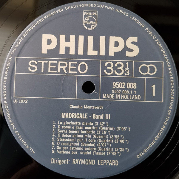 Claudio Monteverdi • Raymond Leppard • Sheila Armstrong • Gerald ...