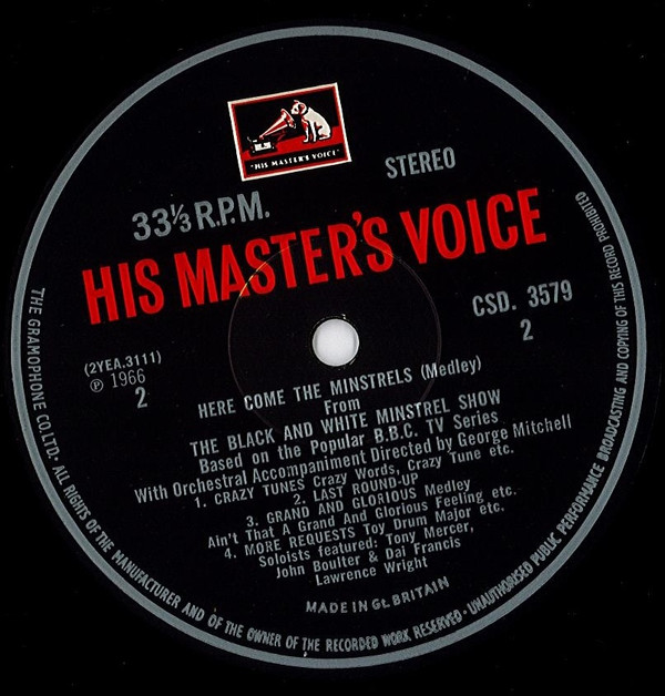 The George Mitchell Minstrels Featuring Tony Mercer • John Boulter ...