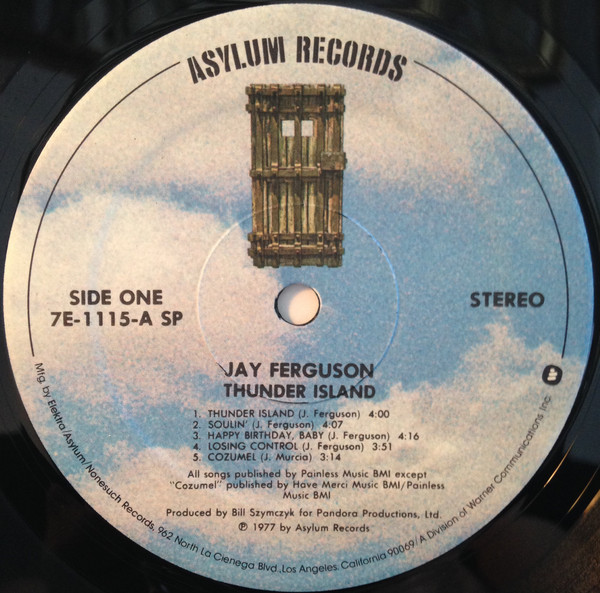 Jay Ferguson – Thunder Island (LP, Album, SP ) – akerrecords.nl