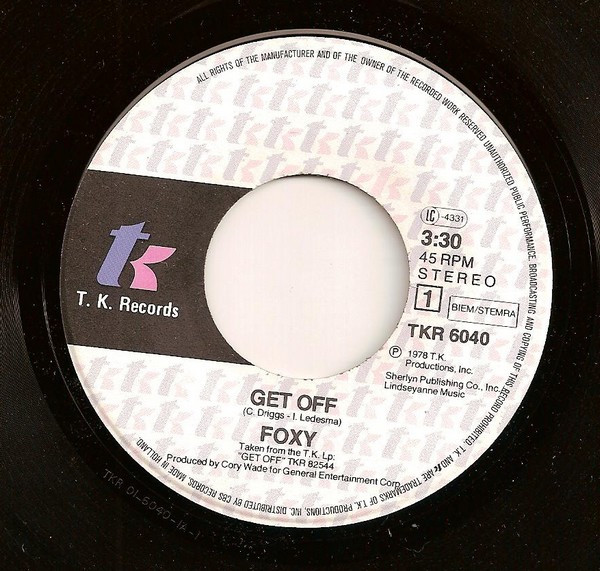 Foxy – Get Off (7″, Single) – akerrecords.nl
