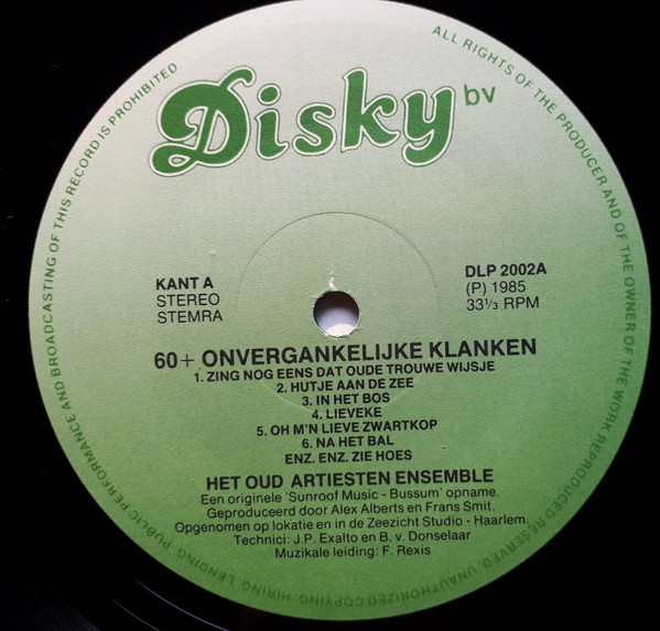 Het Oud-Artiesten Ensemble – 60 Onvergetelijke Klanken (LP ...