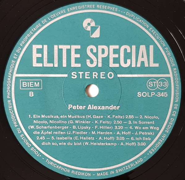 Peter Alexander – Peter Alexander (LP, Album) – akerrecords.nl