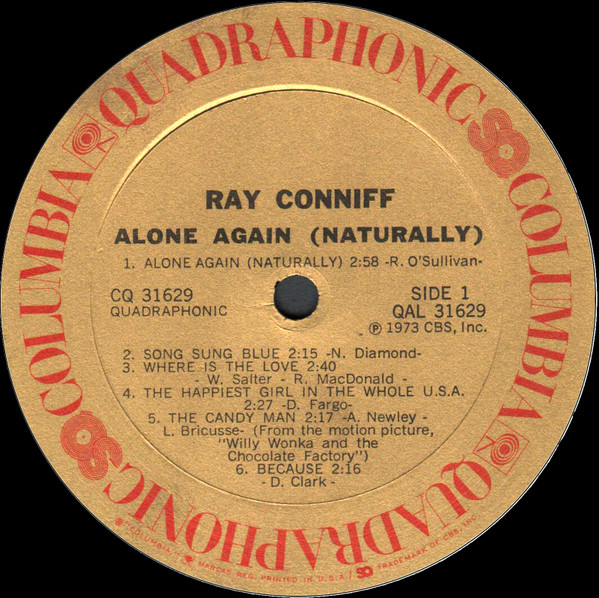 Ray Conniff – Alone Again (Naturally) (LP, Album, Quad) – akerrecords.nl