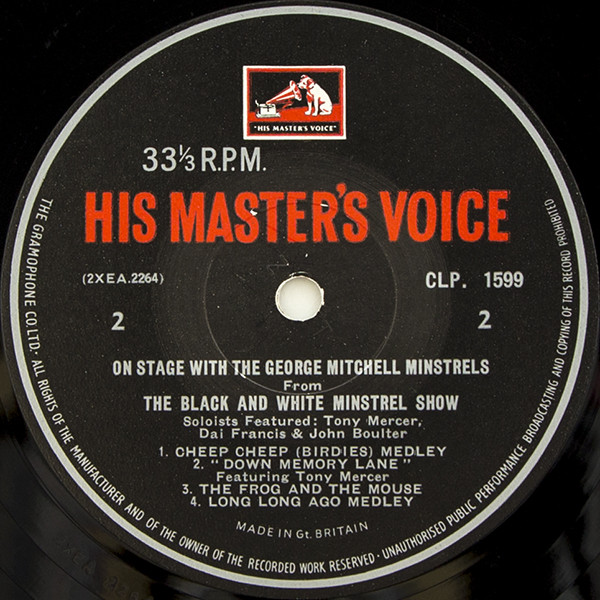 The George Mitchell Minstrels Featuring Tony Mercer, Dai Francis & John ...