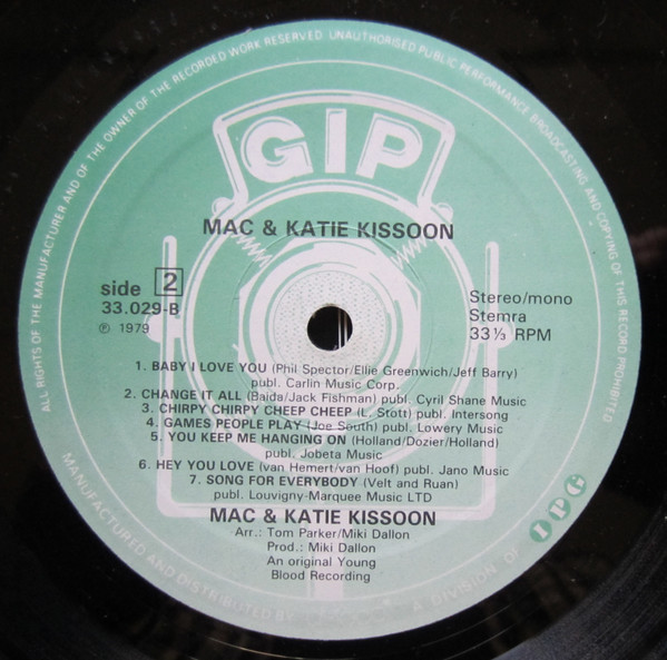 Mac And Katie Kissoon – Mac En Katie Kissoon (LP, Comp) – akerrecords.nl