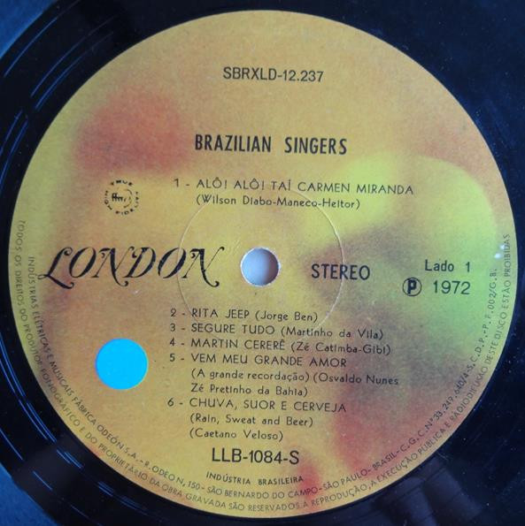 Brazilian Singers – Brazilian Singers (LP) – akerrecords.nl