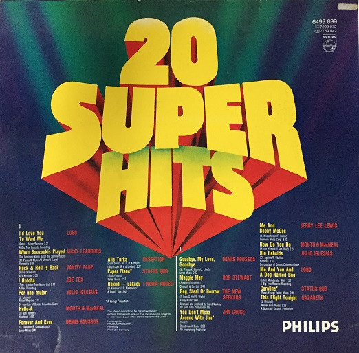 Various – 20 Super Hits (LP, Comp) – akerrecords.nl