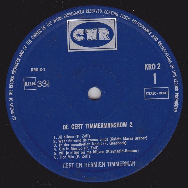 Gert & Hermien – De Gert Timmerman Show 2 (LP, Album, Mono ...