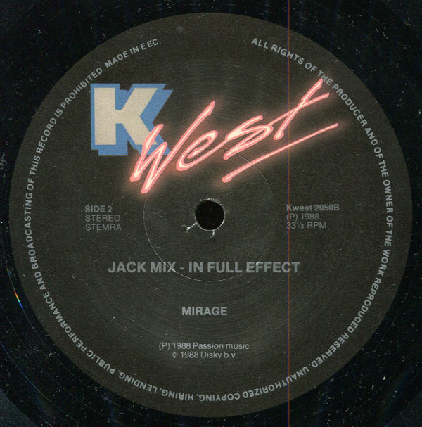 Mirage (12) – Jack Mix – In Full Effect (LP) – akerrecords.nl
