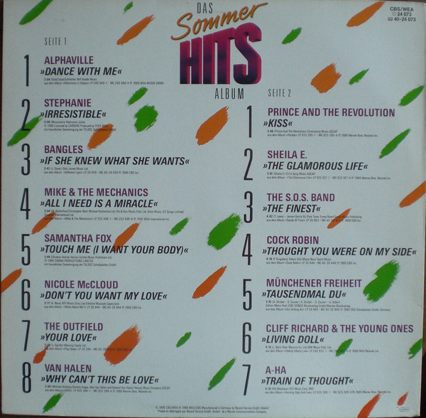 Various – Das Sommer Hits Album (LP, Comp) – akerrecords.nl