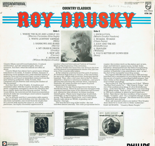 Roy Drusky – Country Classics (LP, Album) – akerrecords.nl