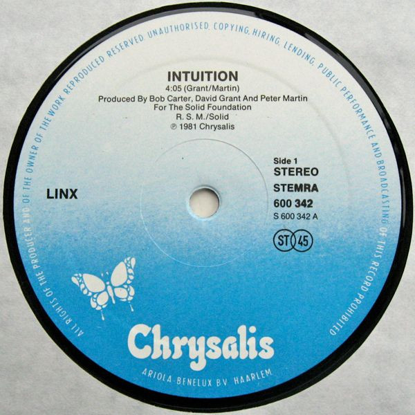 Linx – Intuition (12″, Single) – akerrecords.nl