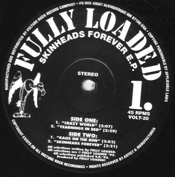 Fully Loaded (3) – Skinheads Forever E.P. (12″, EP) – akerrecords.nl