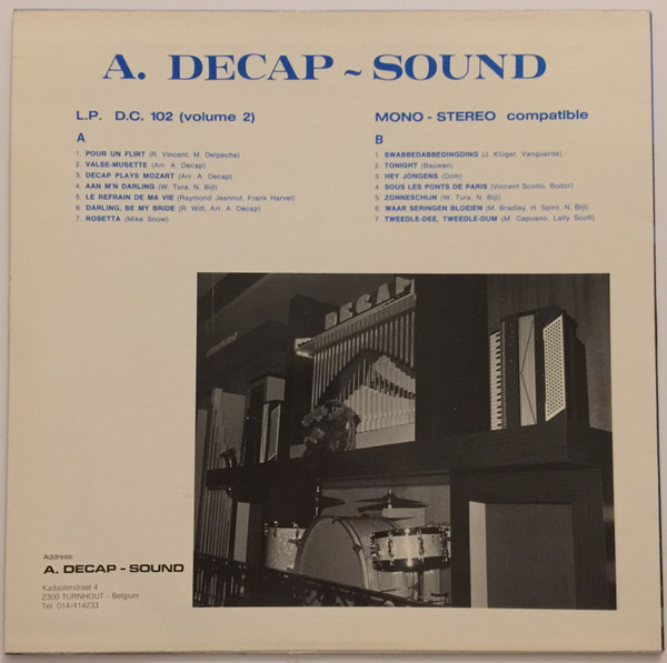 Decap Organ Antwerp – A. Decap – Sound Volume 2 (LP) – akerrecords.nl