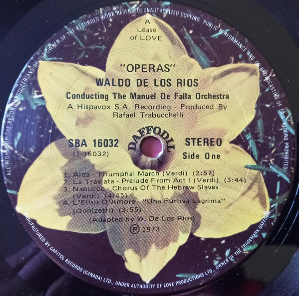 Waldo De Los Rios – Operas (LP, Album) – akerrecords.nl