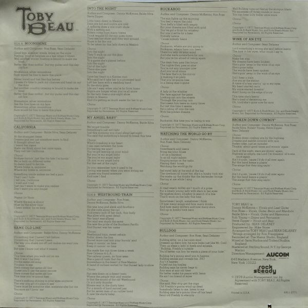 Toby Beau – Toby Beau (LP, Album, Emb) – akerrecords.nl
