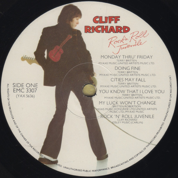 Cliff Richard – Rock ‘N’ Roll Juvenile (LP, Album) – akerrecords.nl