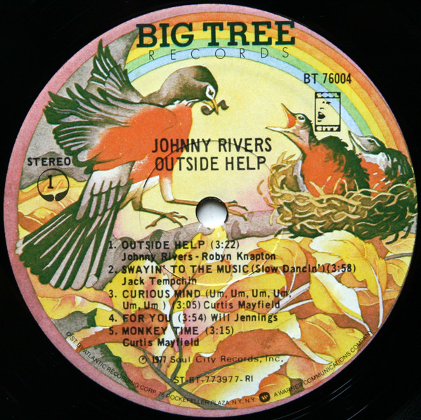 Johnny Rivers – Outside Help (LP, Album, RI) – akerrecords.nl