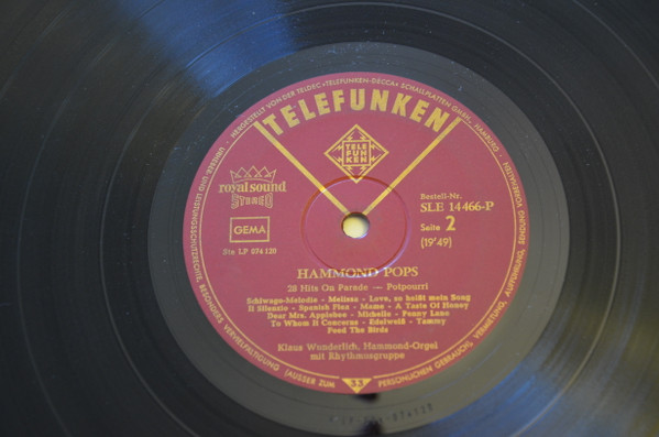 Klaus Wunderlich – Hammond Pops (28 Hits On Parade) (LP, Album ...
