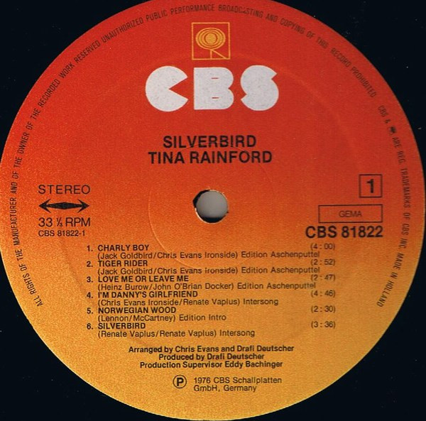 Tina Rainford – Silver Bird (LP, Album) – akerrecords.nl