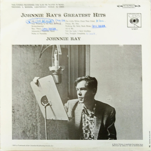 Johnnie Ray – Johnnie Ray’s Greatest Hits (LP, Comp) – akerrecords.nl