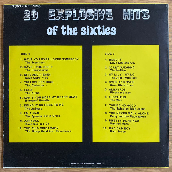 Various – 20 Explosive Hits Of The Sixties (LP, Comp) – akerrecords.nl