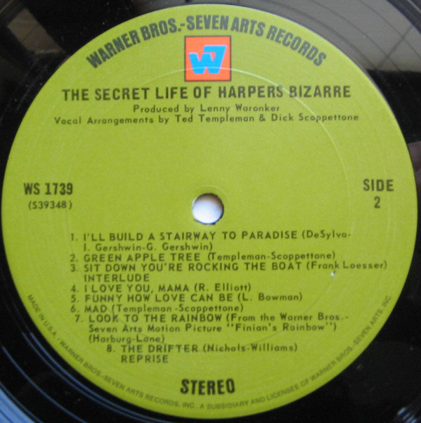 Harpers Bizarre – The Secret Life Of Harpers Bizarre (LP, Album ...