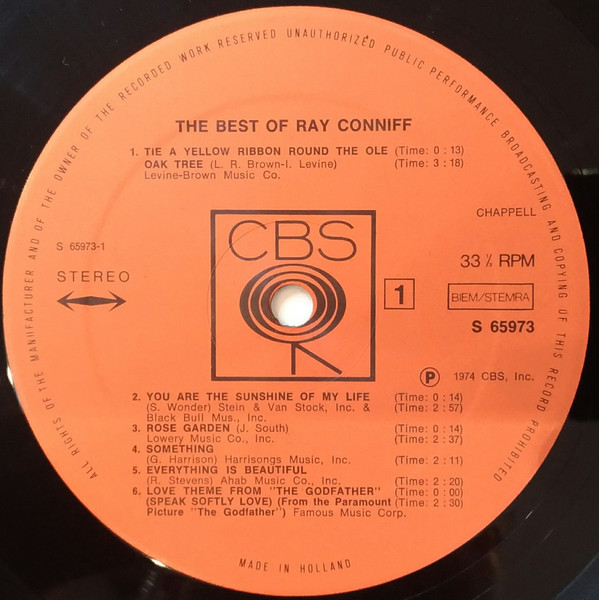 Ray Conniff – The Best Of Ray Conniff (LP, Comp) – akerrecords.nl