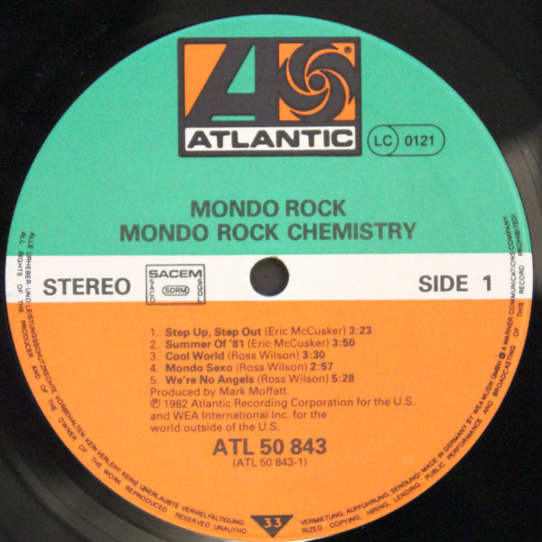 Mondo Rock – Mondo Rock Chemistry (LP, Album) – akerrecords.nl
