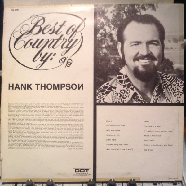 Hank Thompson – Best Of Country By Hank Thompson (LP, Album ...