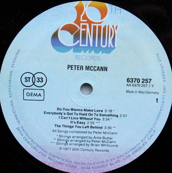 Peter McCann – Peter McCann (LP, Album) – akerrecords.nl