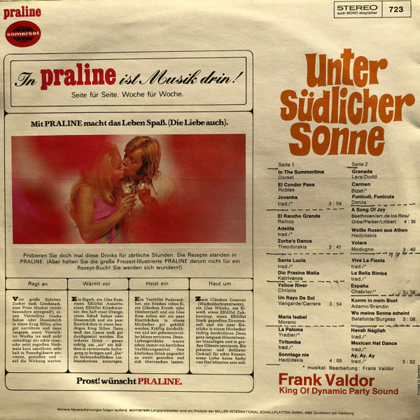 Frank Valdor – Unter Südlicher Sonne (LP, Album) – akerrecords.nl