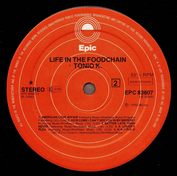 Tonio K. – Life In The Foodchain (LP, Album) – akerrecords.nl
