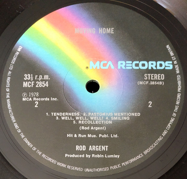 Rod Argent – Moving Home (LP, Album) – akerrecords.nl